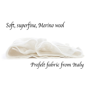Pure Merino Wool, Extra Fine Pre Felt Fabric for Craft, Needle Felting, Wet Felting, 19 Micron, Natural Ecru Color, 12 x 59 inches