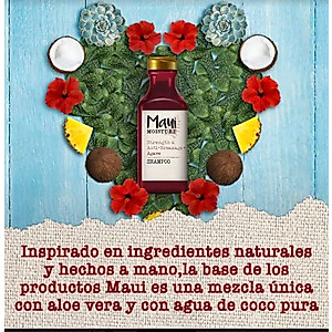 Maui Moisture Strength & Anti-Breakage + Moisturizing Agave Shampoo for Color Treated or Chemically Damaged Hair, Vegan, Silicone- & Paraben-Free with Sulfate-Free Surfactants, 13 fl oz