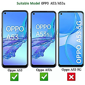 NEW'C Pack of 3, Glass Screen Protector for Oppo A53 / A53s, Tempered Glass Anti-Scratch, Anti-Fingerprints, Bubble-Free, 9H Hardness, 0.33mm Ultra Transparent, Ultra Resistant