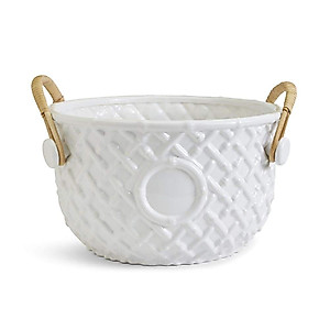 Two's Company Hampton Faux Bamboo Fretwork Party Bucket