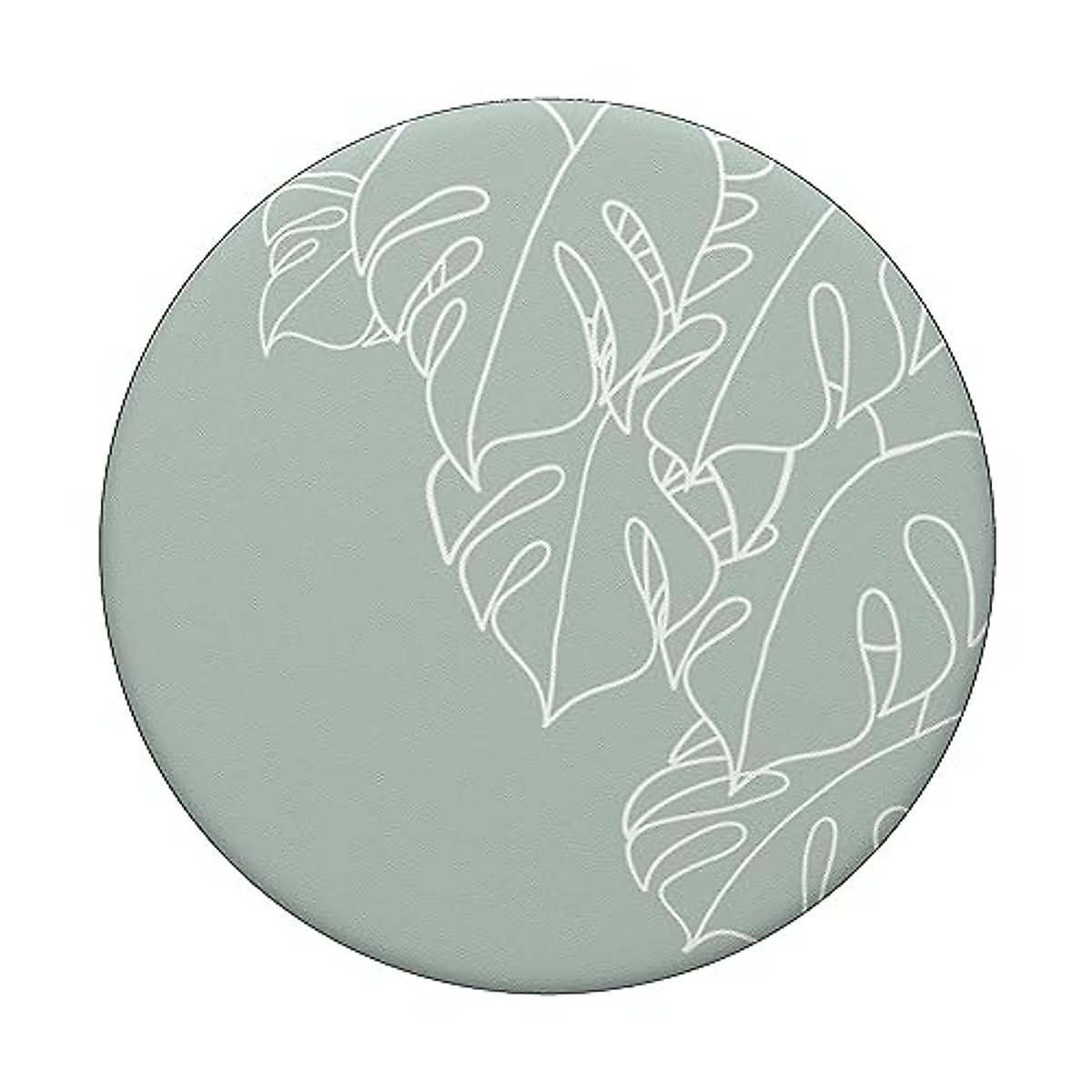 Light Green Mint Pastel Monstera Leaf Botanical Tropical PopSockets Standard PopGrip