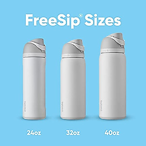 Owala FreeSip Insulated Stainless Steel Water Bottle with Straw for Sports and Travel, BPA-Free, 40-oz, Shy Marshmallow