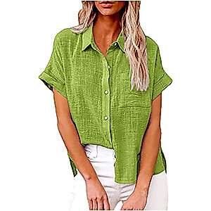 SKDOGDT Plus Size Sexy Tops Solid Button Crewneck Tank Color Sexy Blouses V-Neck Boatneck Tunic Tops Casual Graphic Print Tee Printed High Neck Halter Lightweight T Shirts Beach Hawaii Vintage