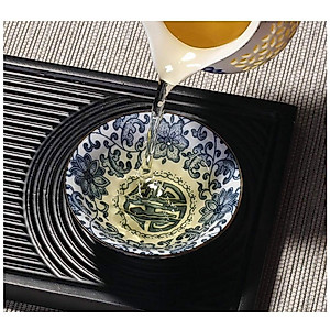 Kungfu Teacup,Chinese Long-Quan Celadon Teacup,Set of 6