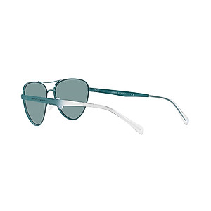 A|X Armani Exchange Women's AX2042S Pilot Sunglasses, Blue Mirrored White, 57 mm
