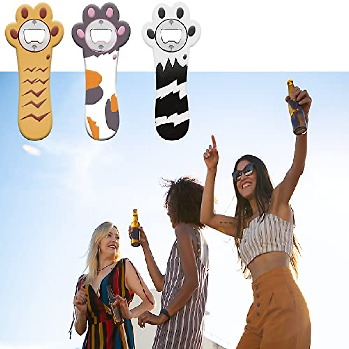 Bottle Opener Insert - 20 Sets Stainless Steel Bottle Opener Inserts Kit with Screws Screwdriver for Bottle Opener DIY Resin Mould Kit Bottle Opener Hardware Parts Supply