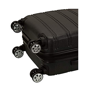 Rockland Melbourne Hardside Expandable Spinner Wheel Luggage, Black, Carry-On 20-Inch