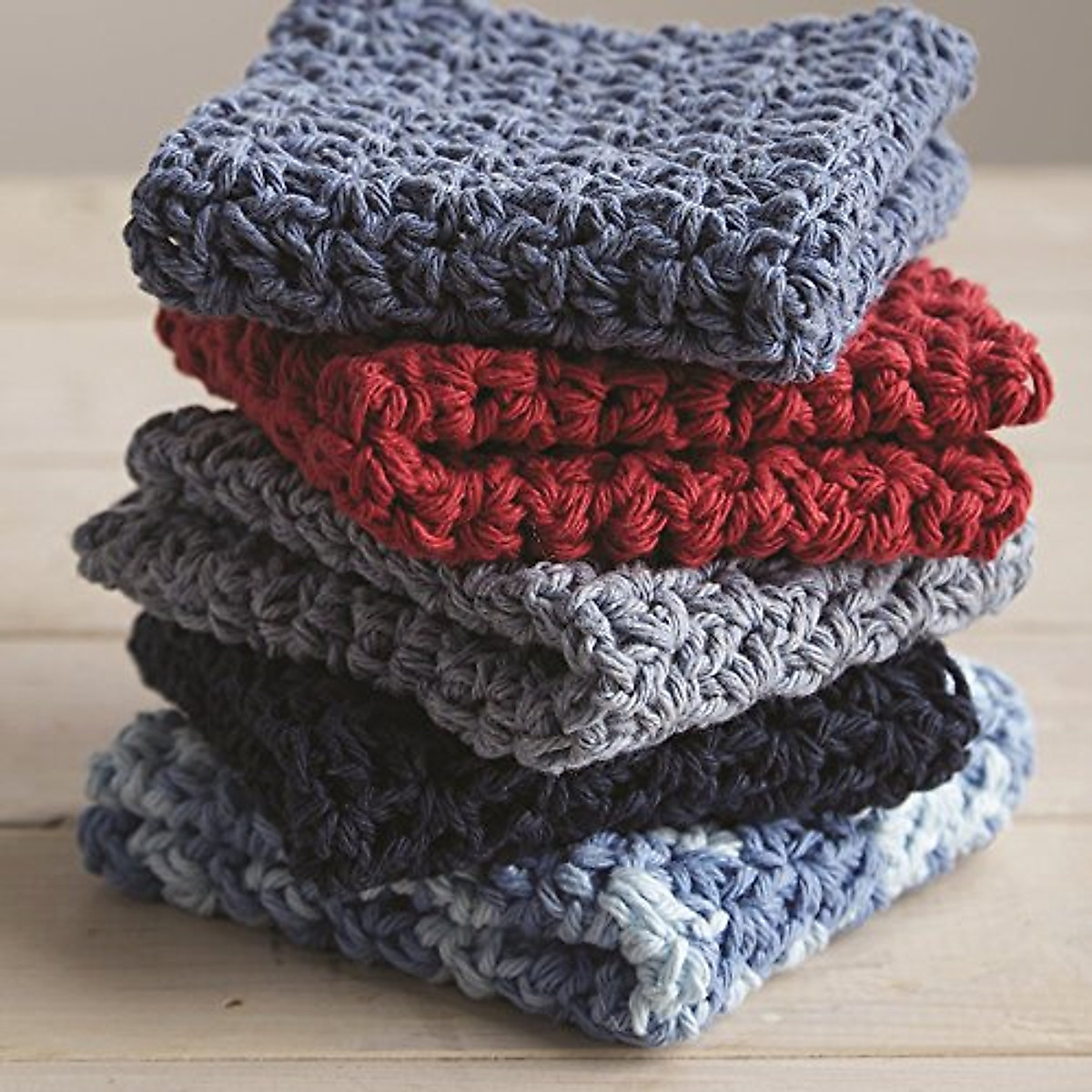 Lily Sugar 'N Cream The Original Solid Yarn, 2.5oz, Medium 4 Gauge, 100% Cotton - Bright Navy - Machine Wash & Dry