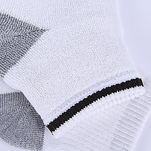 EnerWear 10P Pack Men's Cotton Moisture Wicking Cushion Low Cut Socks (10-13/Shoe: 6-12, White)