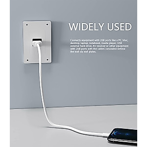 PANPEO USB 3.0 Keystone Jack Insert, USB Keystone Jack,USB to USB Adapters Female to Female Inserts Connector Interface Coupler Socket Adapter Port for Wall Plate Outlet Panel(Black-5 Pack)