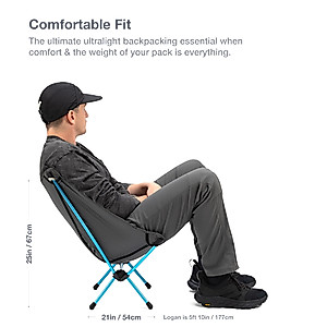 Helinox Chair Zero Ultralight Compact Camping Chair, Chair Zero, Black