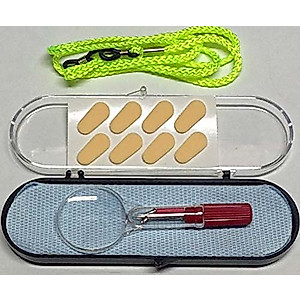 Eye Glass Repair kit with Magnifier cloth screwdriver and glasses cord