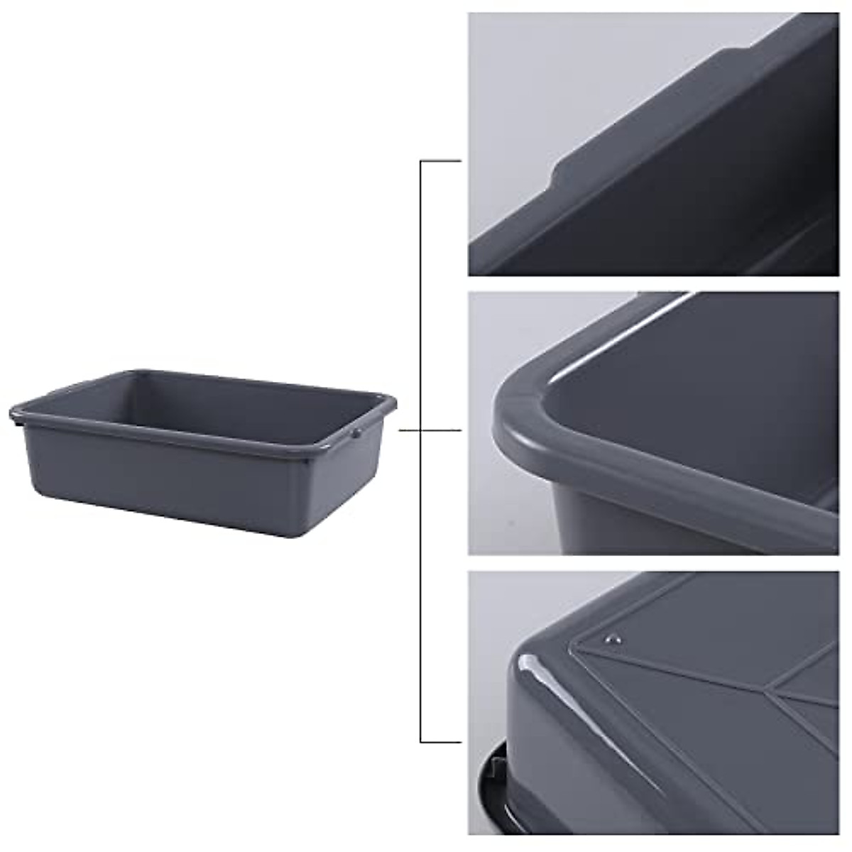 Innouse Small Commercial Bus Tub Box, 8 Liter Plastic Utility Bus Box, 4-Pack