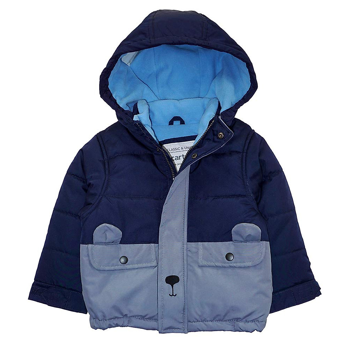 Carter's Boys' Toddler Heavyweight 2-Piece Skisuit Snowsuit, Navy Bear, 3T