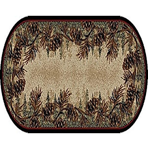 Mayberry Rugs Rustic Lodge Mount Le Conte Area Rug, 2'2" x 5'3" Oval