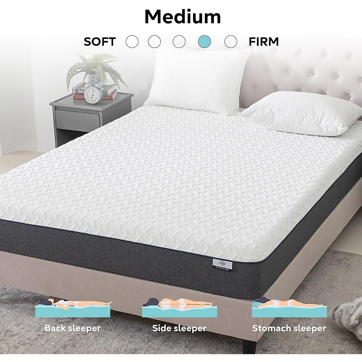 TRIPARK Queen Mattress,12 Inch Mattress in a Box with Green Tea Gel Memory Foam Mattress, Bamboo Charcoal Bed Mattress for Pressure Relief & Back Pain Relief, CertiPUR-US