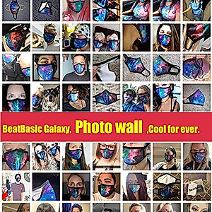 3 Pack Galaxy Dust Mouth Face Mask - Inner White Cotton - Dustproof Saw-Dust Washable - Reusable Comfy - Cotton Protective Breathable Soft Warm Windproof Face Protection for Man and Woman