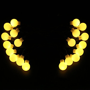 XUNATA 16ft Solar String Lights, Flexible Waterproof 20 LEDs White Ball Lights for Indoor Outdoor Home Patio Lawn Garden Party Holiday Decorations(Warm White)