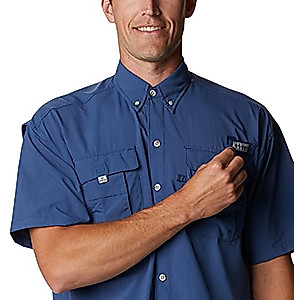 Columbia Men's Standard Bahama Ii Short Sleeve Shirt, Night Tide, Large