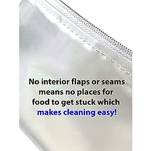 Wolla Reusable Snack Bags for Kids - 100% Cotton Reusable Sandwich Bags Dishwasher Safe - Snack Bag for Kids School - Reusable Sandwich Bags for Kids - BPA-Free Food-Safe Waterproof (Brick Building + Dinosaur)