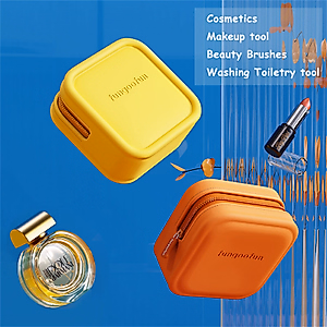 Pink Makeup Bag - Eva Waterproof Cosmetic Bag for Women, Square Toiletry Bag Travel Organizer for Girls, Mini Small Make Up Bag Cosmetic Zipper Pouch, Lipstick Makeup Case Organizer