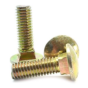 5/8-11 x 4 Coarse Thread Grade 8 Carriage Bolt Alloy Steel Yellow Zinc Plated Pk 100