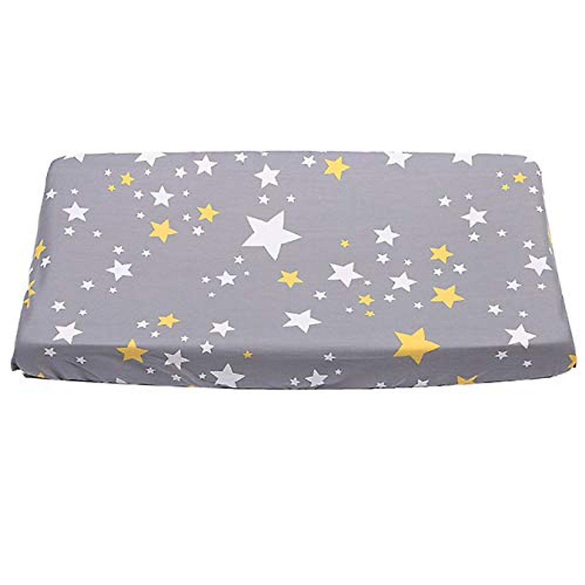 Changing Pad Cover, Stretchy Changing Table Pad Cover,100% Jersey Cotton Unisex Cradle Sheets for Baby Girl and Baby Boy, Star Pattern (grey1)