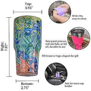 30 oz Tumbler with Lids and Straws,18/8 Stainless Steel Vacuum Insulated Travel Tumbler,Insulated Coffee Mug Water Cup with Leak-Proof Straw Lid & Flip Lid,3 Metal Straws,1 Cleaning Brush(Blue Green)