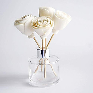 Mixed White Sola Flower with Cotton Wick Diffuser Set Replacement for Home Fragrance by Plawanature