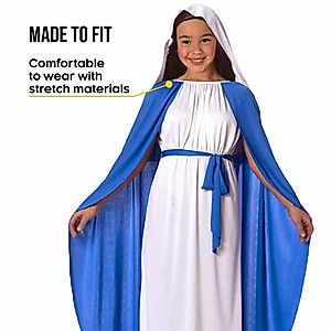 Morph Virgin Mary Costume For Kids, Virgin Mary Costume For Girls, Mary Costume For Children, Religious Dress Up, Large