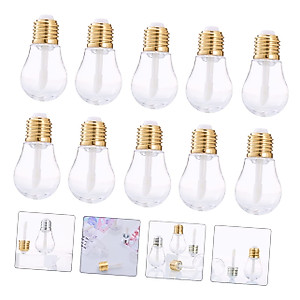 FRCOLOR 20 Pcs Light Bulb Clear Lip Oil Lipgloss Clear Liquid Lipstick Tubes Lipgloss Tubes Bulk Lip Gloss Base Travel Containers for Liquids Plastic Lip Gloss Bottles Lip Gloss Tube Mini