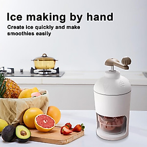 INLIMA Ice Slushie Maker Machine, Hand Crank Ice Shaver Machine, Shaved Ice Maker Machine, Shaved Ice Machine, Crushed Ice Machine for Snow Cones, Cocktails and Flavored Snacks