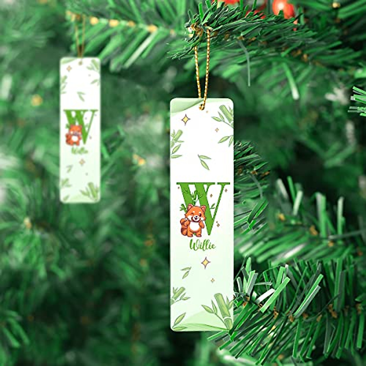 GOLEEX Personalized Initial Bookmark Red Panda Magnetic Bookmarks Customized Name Letter Page Markers Cute Bookworm Gifts for Book Lovers Readers Students Kids Women at Christmas