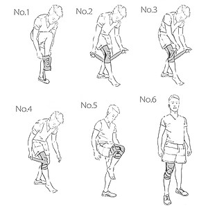 Dofover Knee Compression Sleeve with Pressure Strap 3D Weaving Pressurization Knee Brace Knee Support Professional Protective, Joint Pain Relief, Injury Recovery-Single (M, Black Orange)