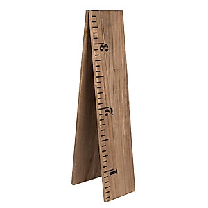 Kate and Laurel Growth Chart 6.5' Wood Wall Ruler, Rustic Brown