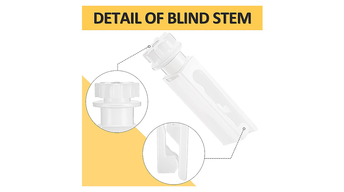 Vertical Blind Stem Replacement Set - 40 White Stems for Window Blinds