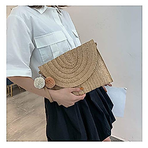 Straw Bag Straw Shoulder Bag Summer Straw Clutch Bags Crossbody Bags for Women
