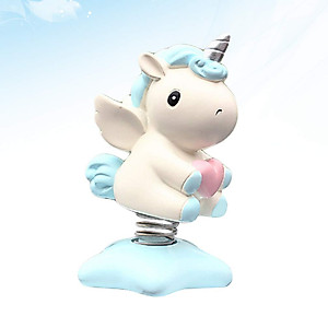 Amosfun Unicorn Dashboard Bobble 10.5x6x5 cm Shaking Head Dancing Unicorn Figurine Car Board Decorations Unicorn Party Favors Gifts