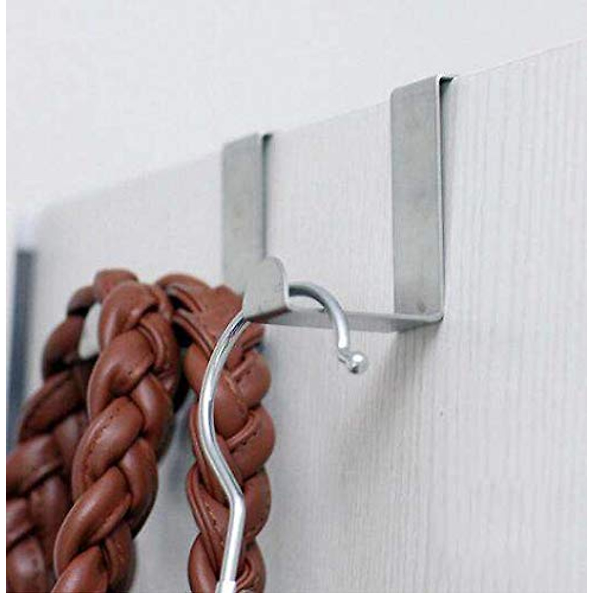 12 Pack Over The Door Hooks Z Shaped Hanging Hooks for Kitchen Bathroom Bedroom and Office