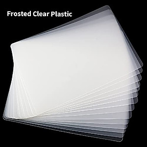 YEXPRESS 15 Pack Plastic Cutting Board Mats, Frosted Clear Flexible Kitchen Cutting Board, Plastic Placemats Table Mats, 17 x 11 Inches