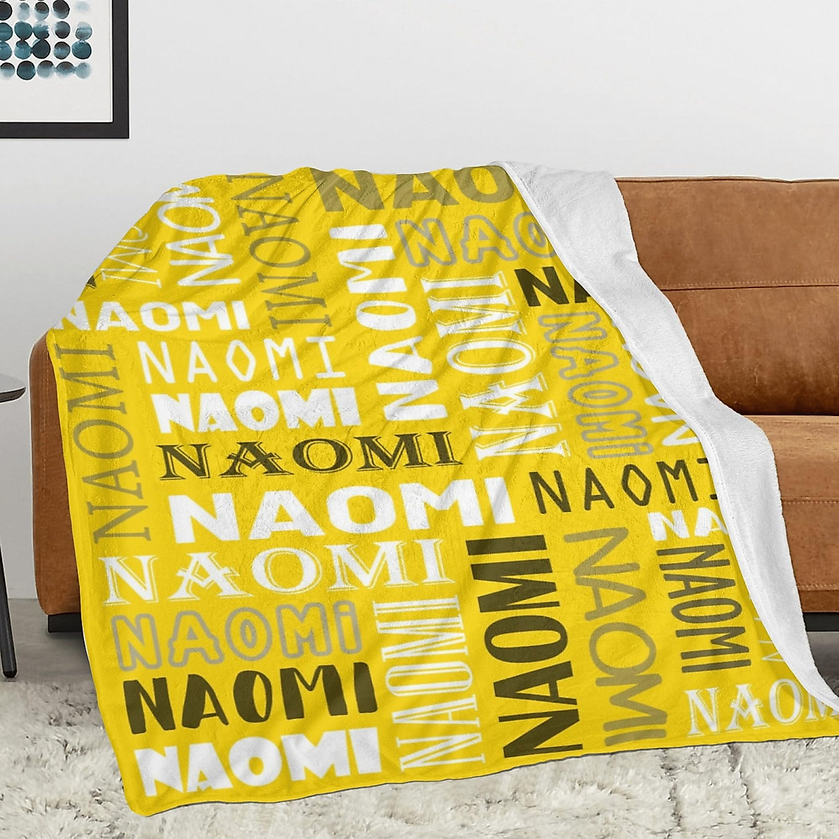 Dr.TOUGH Personalized Blankets for Kids Personalized Blankets and Throws Personalized Name Blanket for Kids Adults Birthday (Color 22,40''×50'')