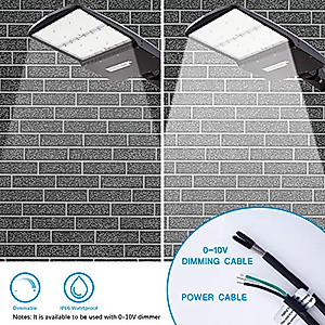 WAHADI 4 Pack 300W LED Parking Lot Lights,5700K Daylight White Shoebox Pole Light, 750W MH/HPS Replacement, Waterproof Outdoor Area Street Court Security Lighting Fixture,UL DLC Listed