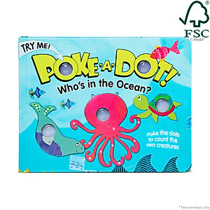 Melissa & Doug Children's Book - Poke-a-Dot: Who’s in the Ocean (Board Book with Buttons to Pop) - FSC Certified