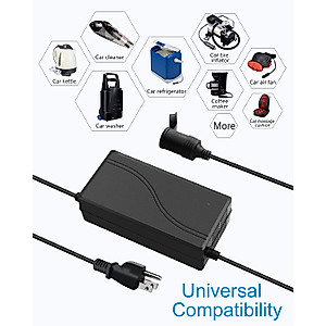 ALITOVE 110V to 12V Converter AC to DC Converter 12 Volt 15A 180W Power Supply Adapter with Car Cigarette Lighter Socket 100V-240V AC in for Car Refrigerator Tire Inflator Cleaner Pressure Washer