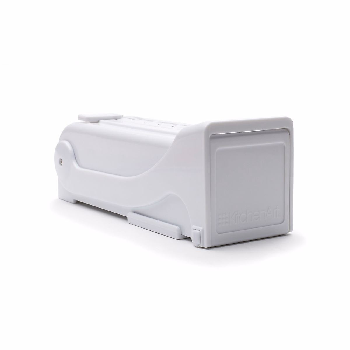 KitchenArt Buttermate Butter Cutter Slicer, Measuring Dispenser and Keeper, White