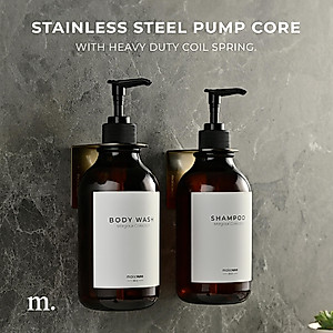 MaisoNovo Soap Pump Replacement - 2X Black Plastic Pumps - Pump Dispenser - Soap Dispenser Pump Replacement - Stainless Steel Soap Pump - Pump for Soap Dispenser