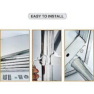 Business Hotel Kitchen Work Catering Table, Commercial Work Table Stainless Steel Prep Table Heavy Duty Table with Undershelf Plus 4 Casters (Wheels) for Kitchen Restaurant Rack (Size : 80x60x80cm)