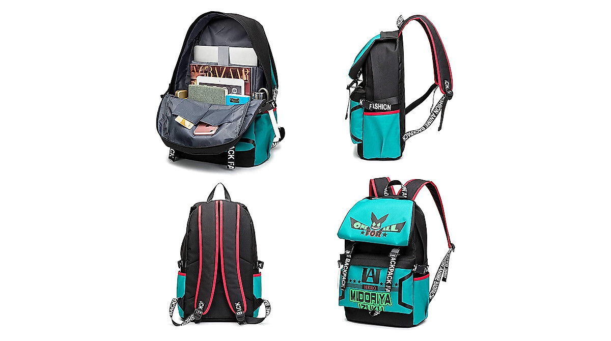 Izuku Midoriya Backpack - Durable BNHA Bag with Journal & Stickers