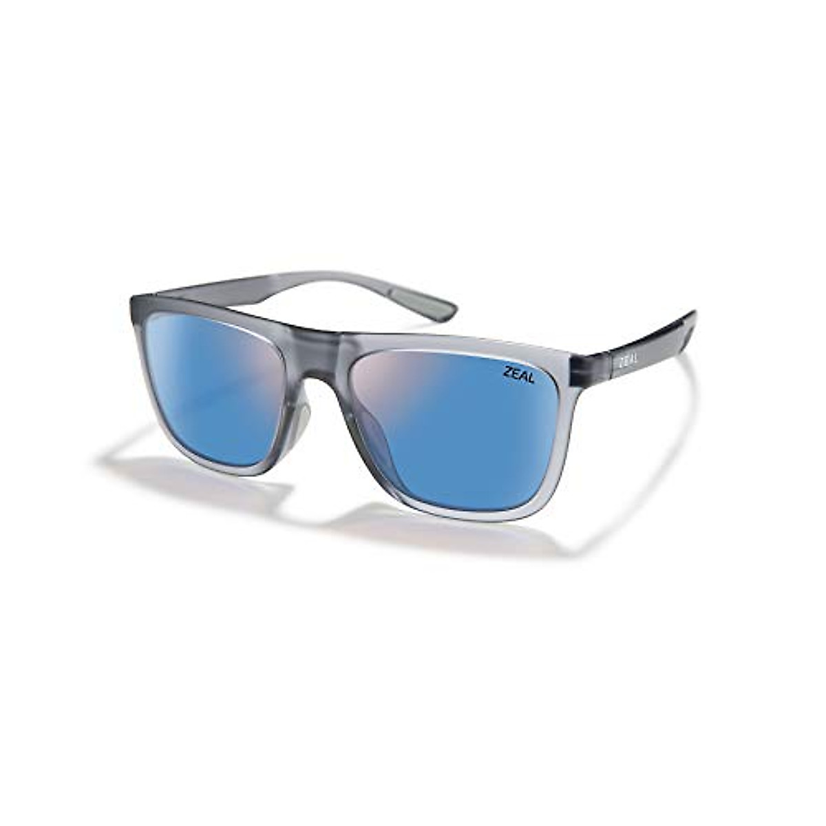 Zeal Optics Boone | Plant-Based Polarized Sunglasses for Men & Women- Matte Smoke/Polarized Horizon Blue Lens