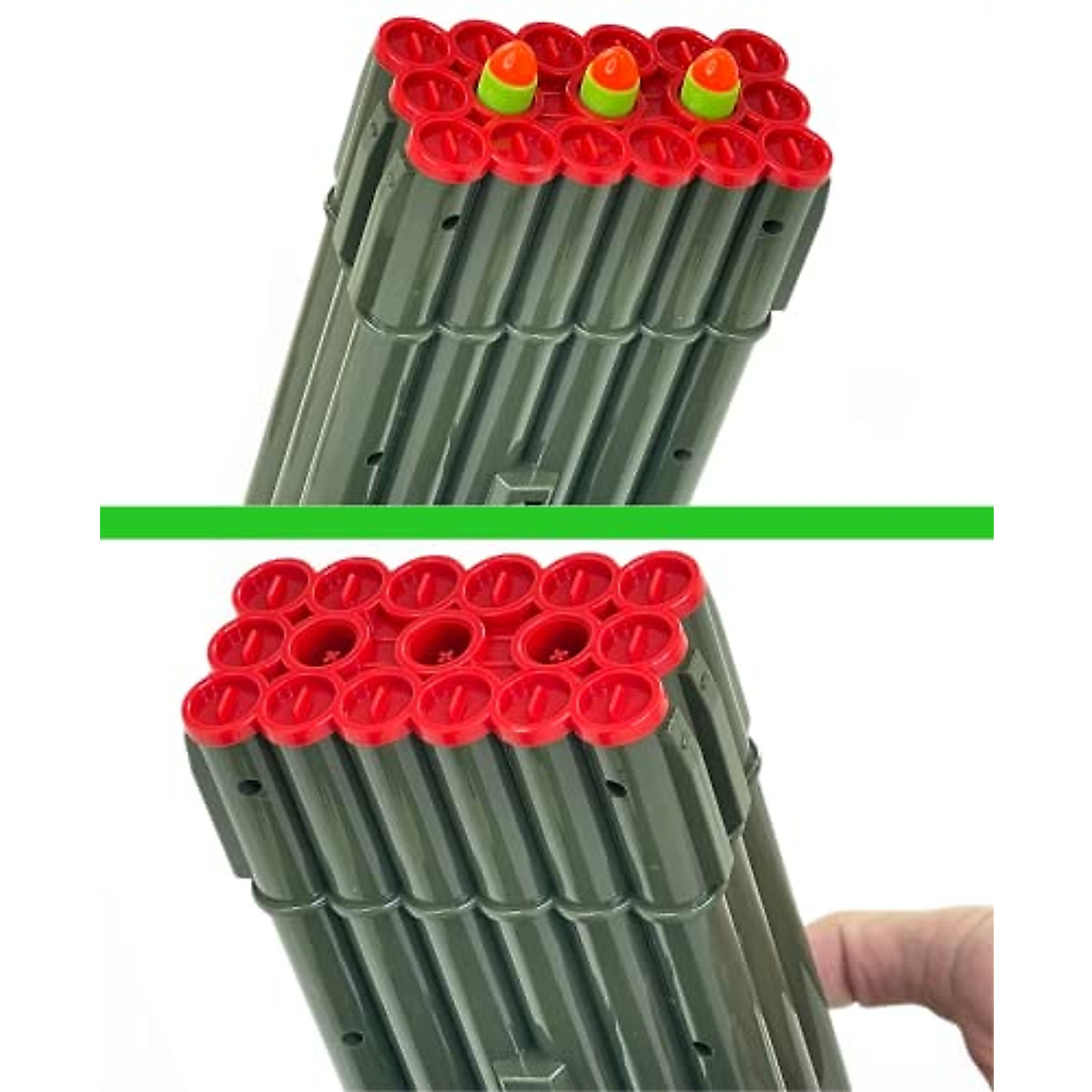 Big Daddy Military Missile Transport Army Truck Defence System 18 Long Range Missile Jungle Camouflage Toy Truck